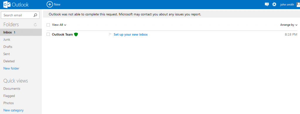 6. You will now be taken to the new outlook interface.